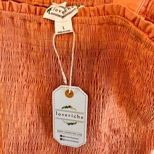 Tops | Nwt Peach Colored Smocked Crop Top | Poshmark